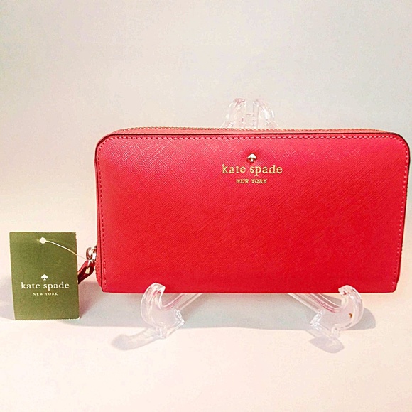 kate spade | Bags | New Kate Spade Large Masie Pink Orange Wallet Nwt ...